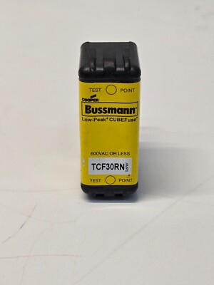 Bussmann TCF30RN Low-Peak CUBEFuse 30 Amp Cube Fuse 600Vac 300Vdc NEW ...