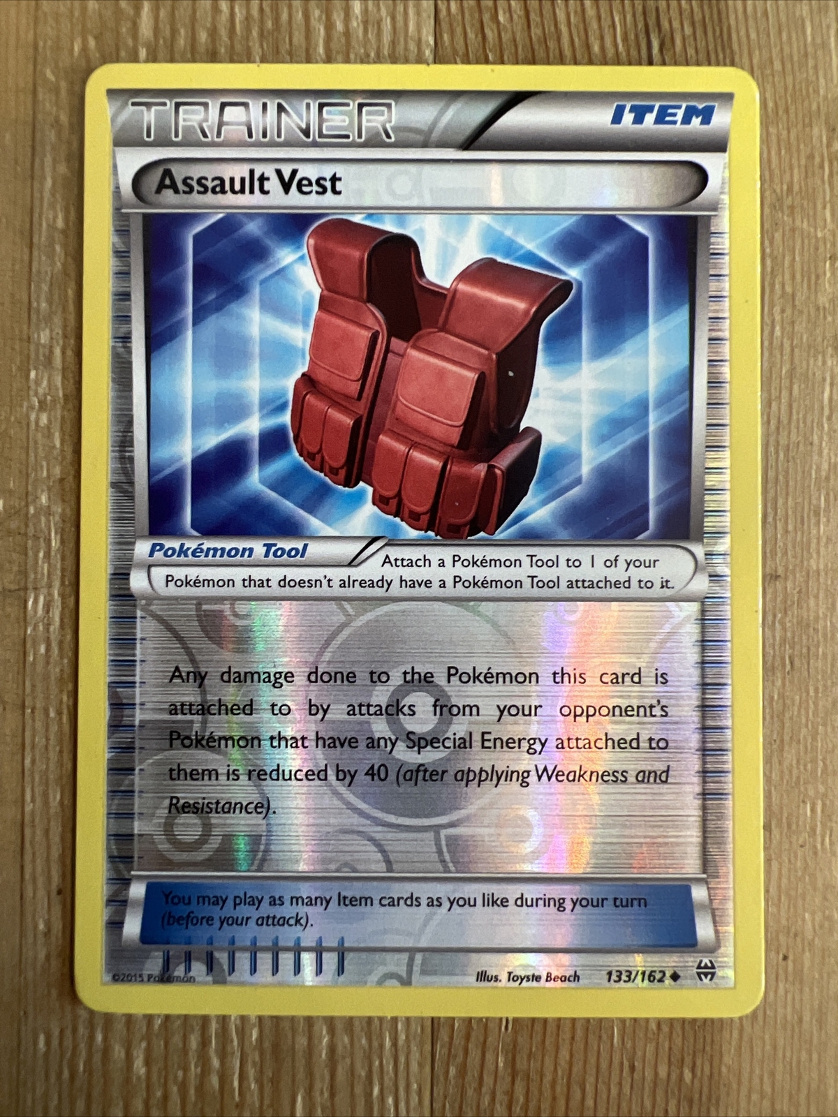 Pokémon TCG Assault Vest Breakthrough 133/162 Reverse Holo Uncommon for ...