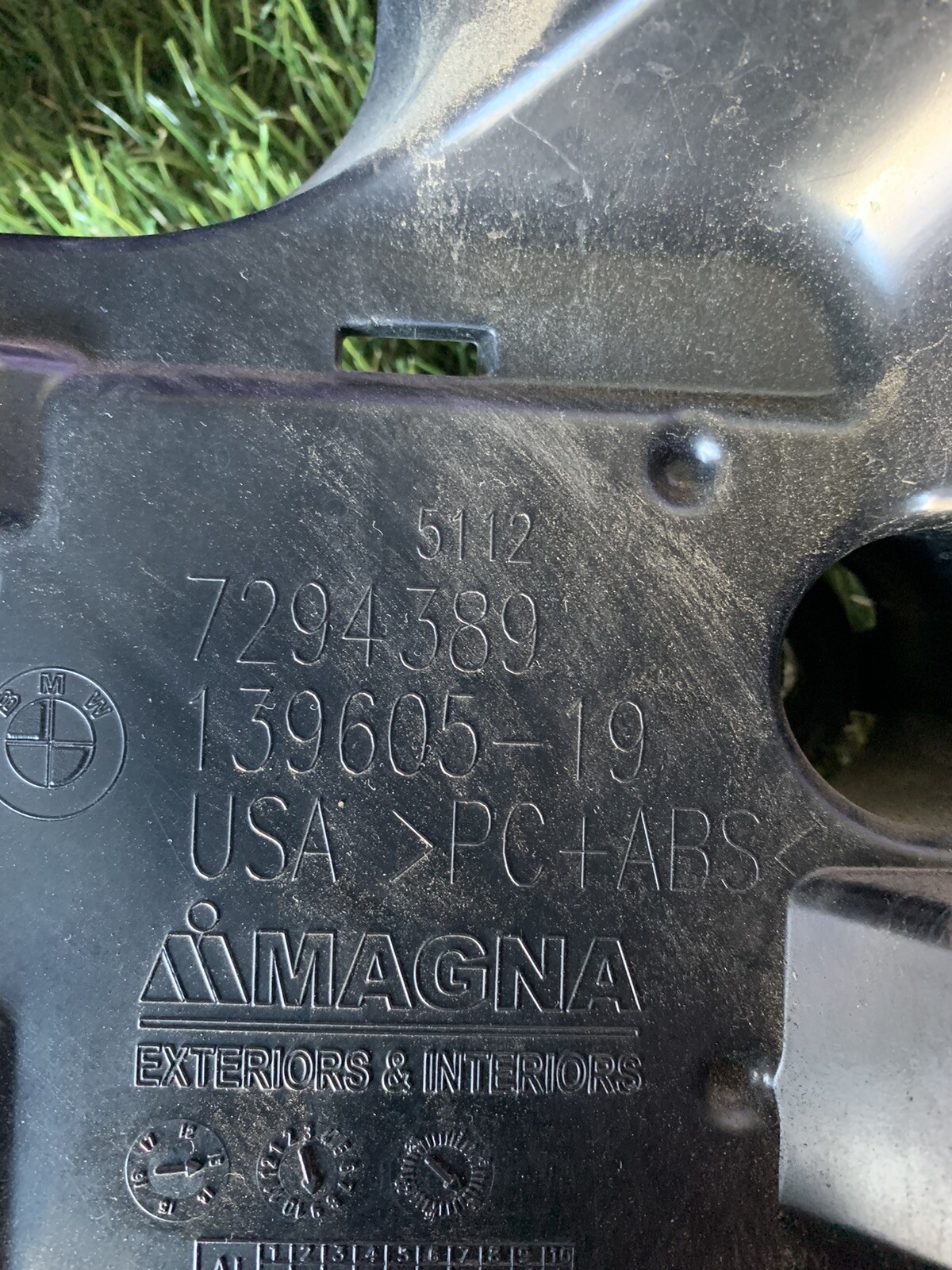 14-18 BMW X5 REAR BUMPER BRACKETS SET CENTER SUPPORT OEM 51127294391 ...