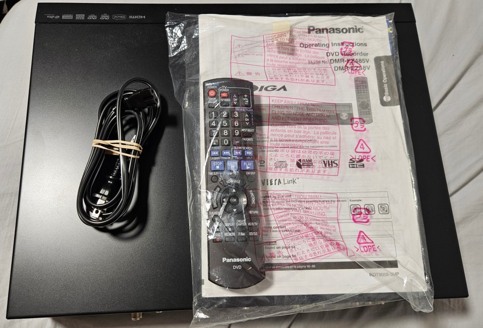 Panasonic DMR-EZ48V DVD VCR Combo Recorder VHS to DVD HDMI & Remote DVD ...