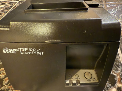 Star TSP100 FuturePRNT TSP100 Thermal Receipt Printer with Power Cord ...