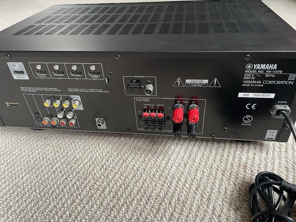 Yamaha RX-V379 AV 5.1 surround Sound 5.1 Amplifier 260W with remote ...