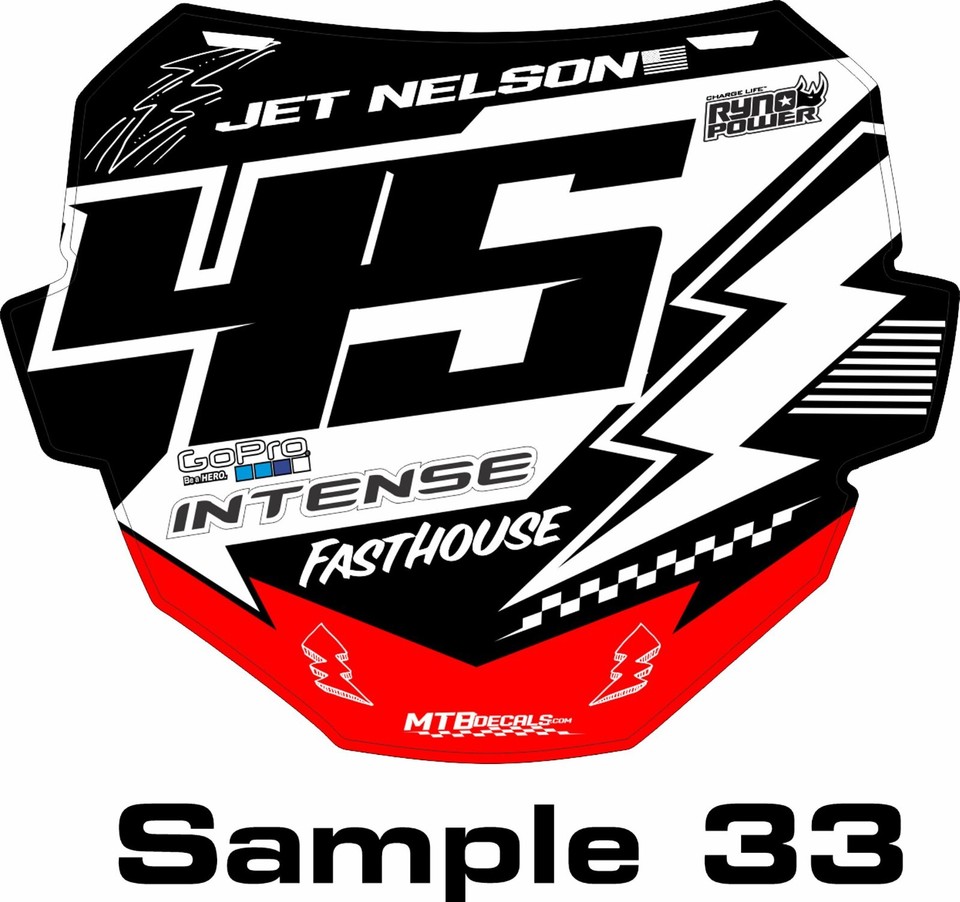 Custom Sticker For ODI DH MTB Number Plate surron talaria | eBay