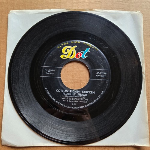 BEN SHARON Cotton Pickin Chicken Plucking Shame 45 7" Record Vinyl ...