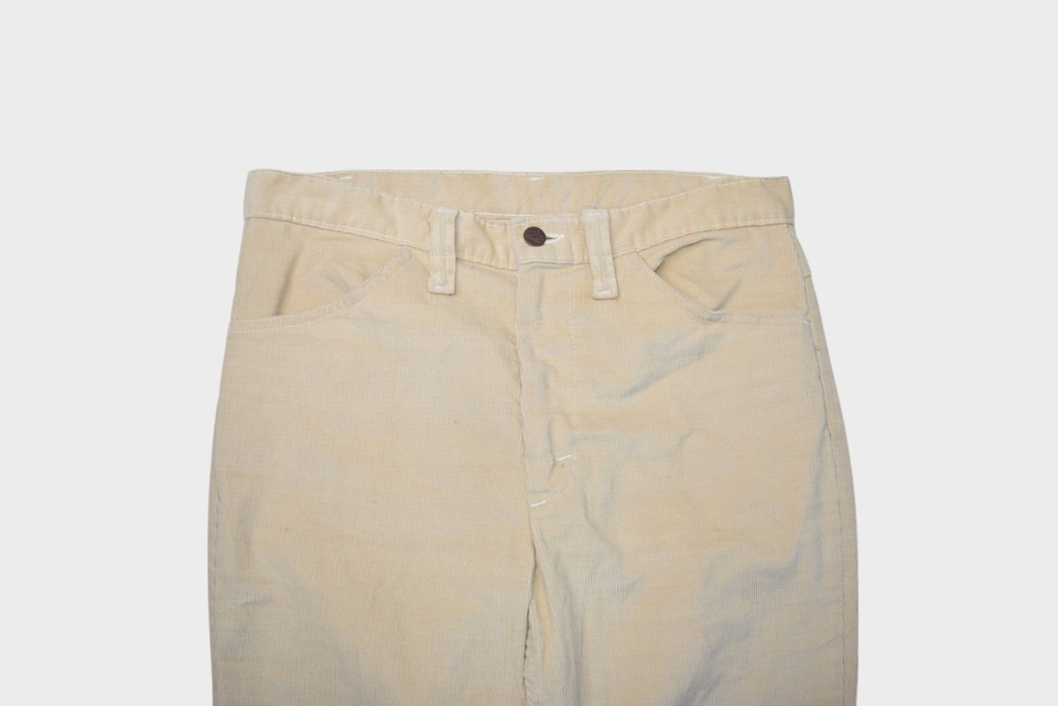 Vintage Sears Pants Mens 32x32 Khaiki Corduroy Boot Cut Flare Jeans ...