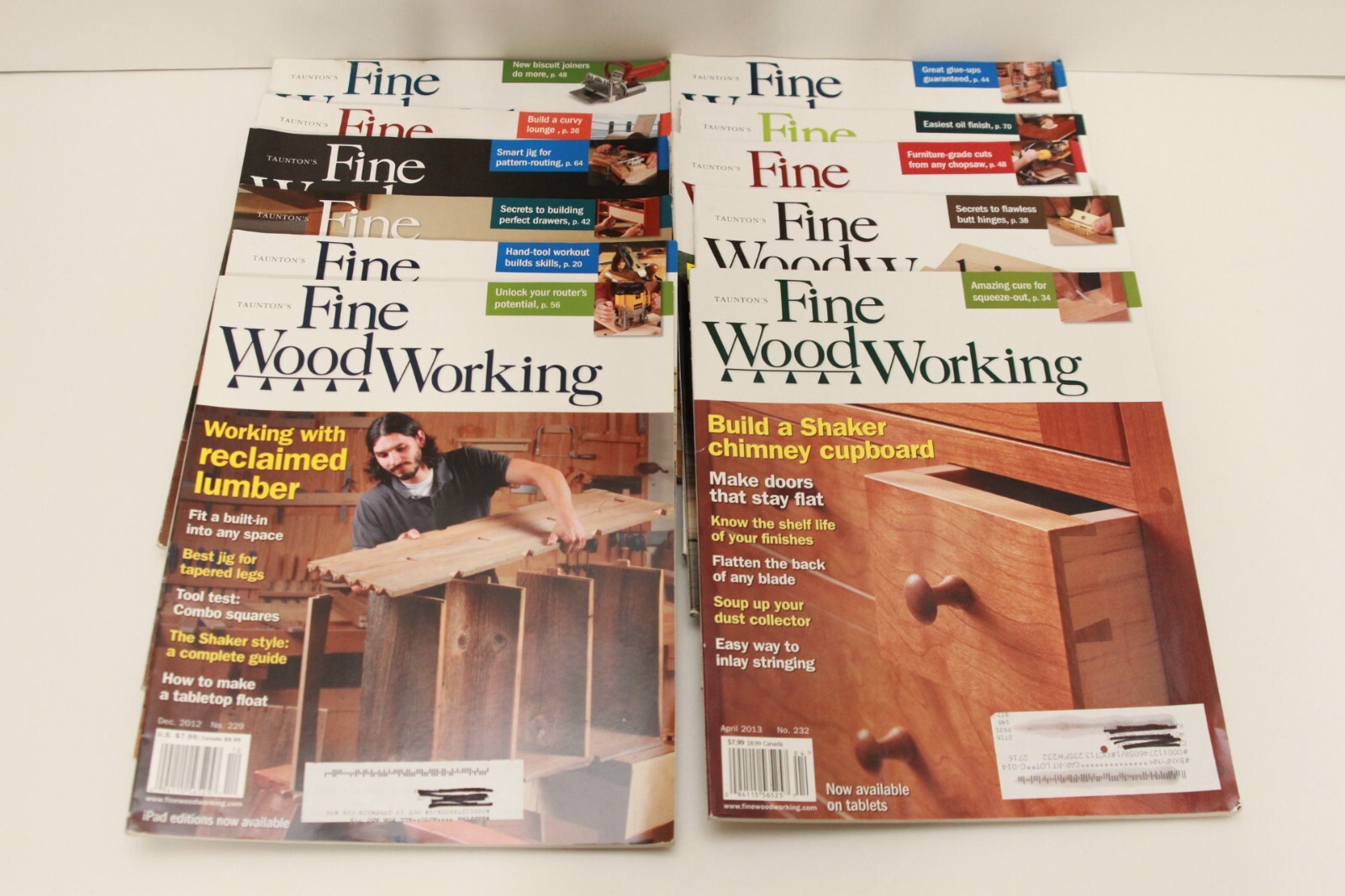 Vintage Fine Woodworking Magazines & Tools and Shops Lot of 13 Issues ...