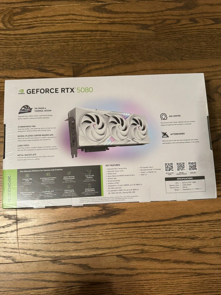 NEW MSI Gaming Trio 5080 OC Nvidia GeForce RTX 5080 16GB GPU | eBay