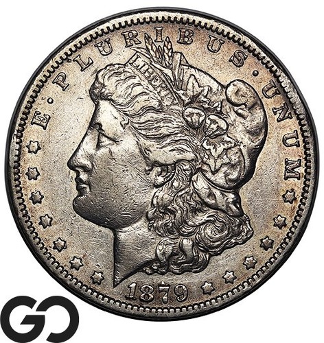 1879-CC Morgan Silver Dollar, Clear CC, Choice AU, Avidly Pursued Key ...
