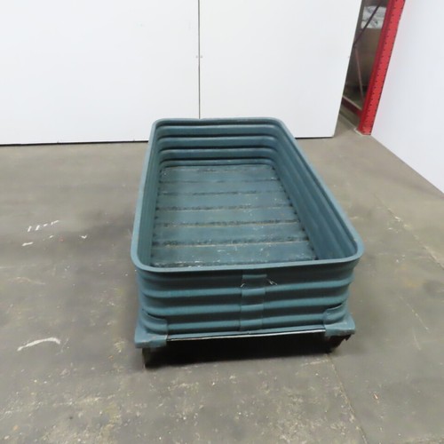 Steel Hopper Tote Tub Stackable Container Inside 53" x 23-1/2 " x 12-1/ ...