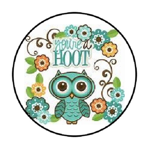 48 YOURE A HOOT. ENVELOPE SEALS LABELS STICKERS 1.2" ROUND | eBay