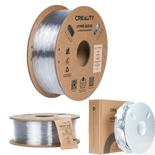 Creality Hyper PC Filament 1.75mm 1KG Crystal-Clear Less Warping Easy ...