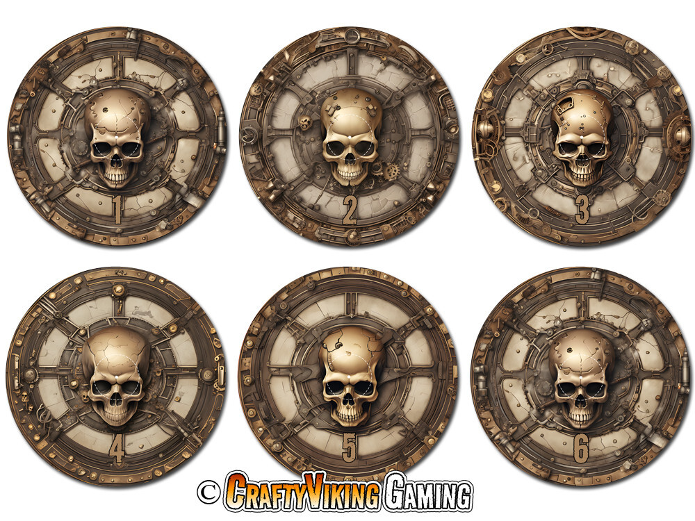 Objective Markers 7.57" STEAMPUNK - For Warhammer 40K Age of Sigmar 4th ...