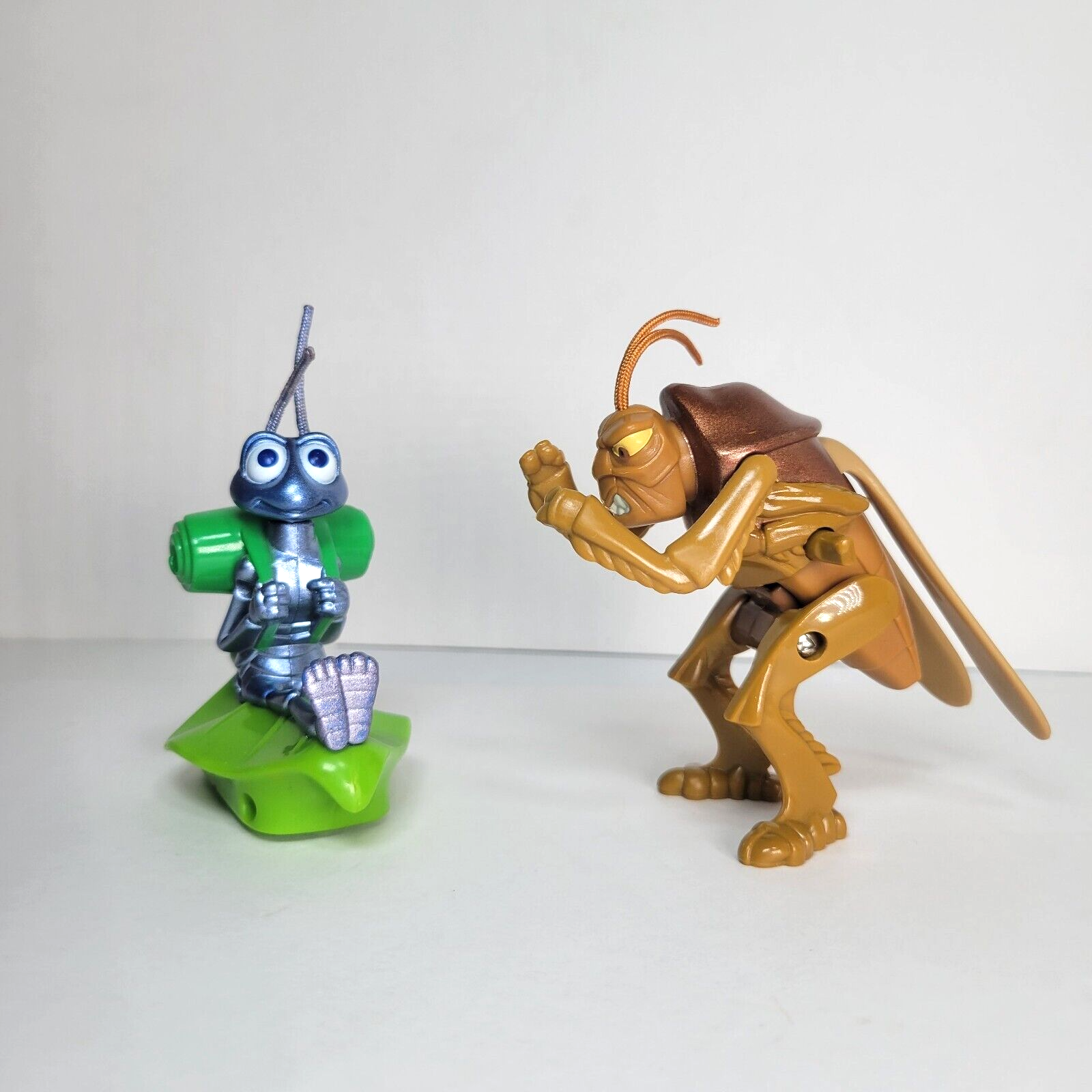2 Disney Pixar A Bugs Life Happy Meal Toy 1998 McDonalds Flik / Hopper ...