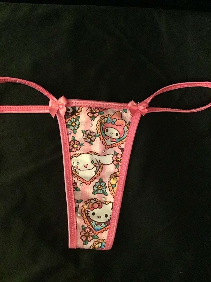 Hello Kitty Rave Bikini Pink Bows Bling Custom Made | eBay