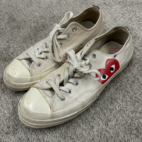 Converse Play Comme Des Garcons Low Shoes Men's 8 Women's 10 Chuck 70 ...