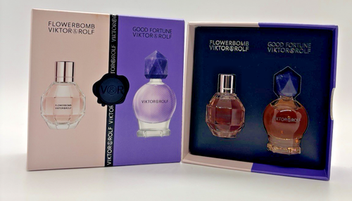 Viktor & Rolf Flowerbomb & Good Fortune Eau De Parfum Travel Set 2x24oz ...