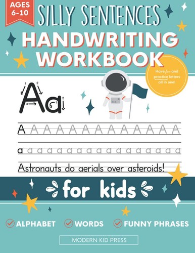 9781952842344 Handwriting Practice Book for Kids (Silly Sentence ...