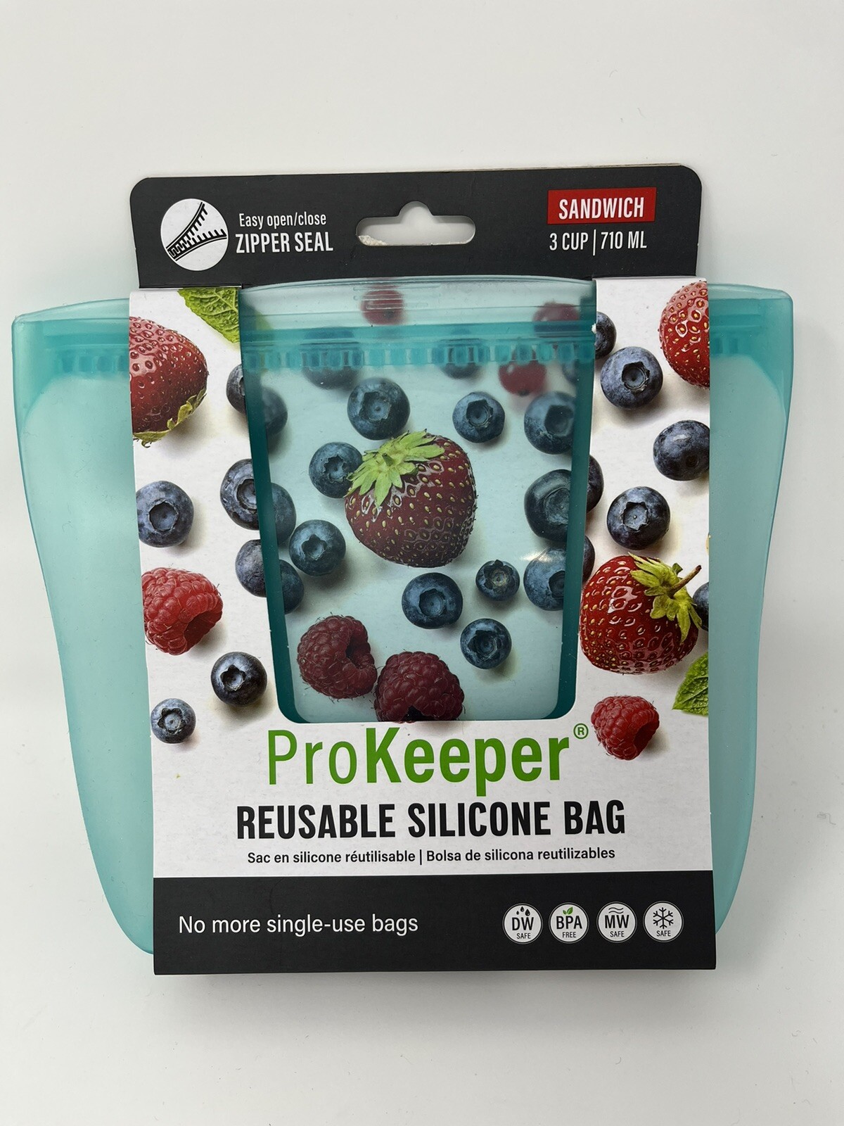 ProKeeper Reusable Silicone Bag Sandwich Size 3 Cups NEW | eBay