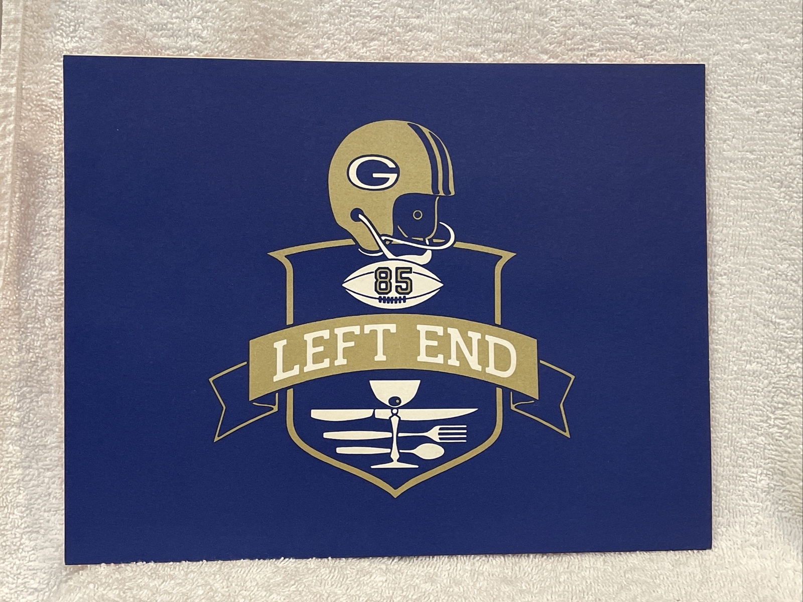 RARE The Left Guard/Left End Championship Dining Card, Fuzzy Thurston ...