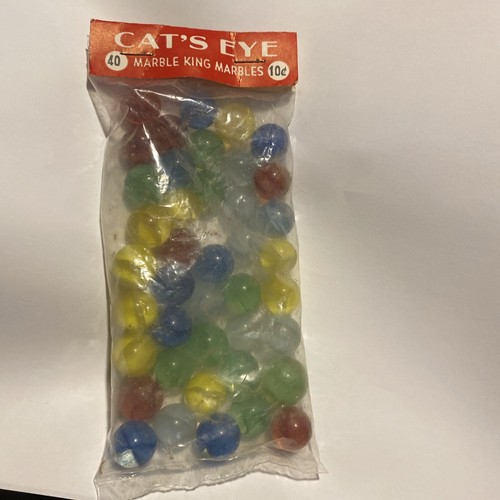 Vintage Marble King Cats Eye Marbles 40 count includes shooter In ...