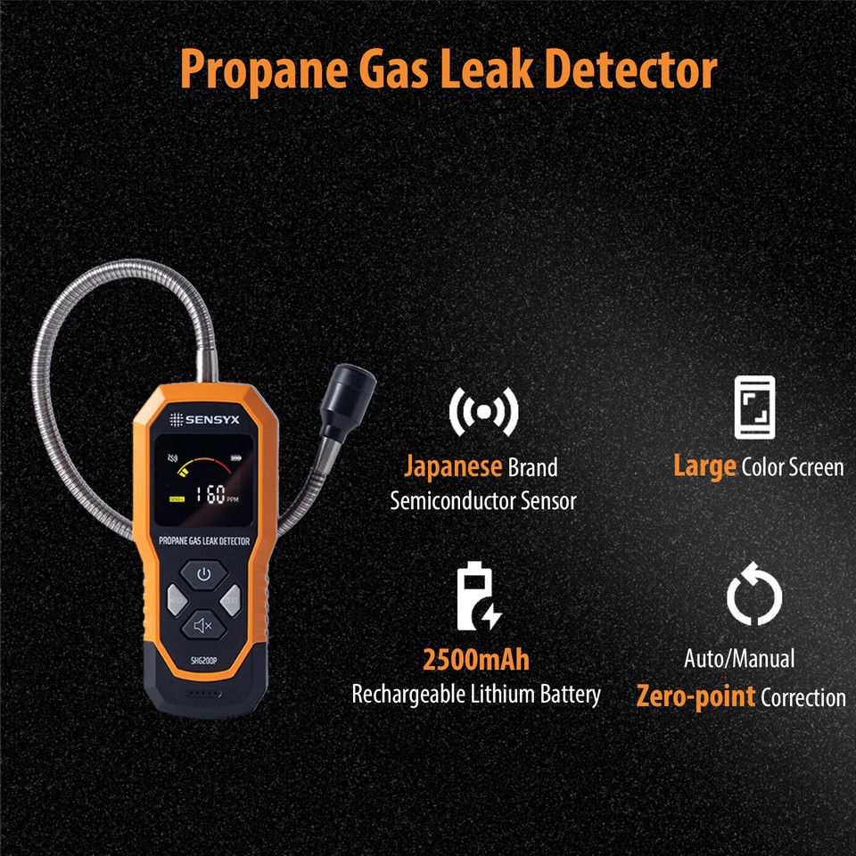 SENSY Rechargeable Natural Gas Methane Propane Leak Detector ...
