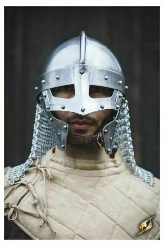 Helmet 18GA Dark Medieval Larp Raven Viking Type Fantasy Re-Enactment ...