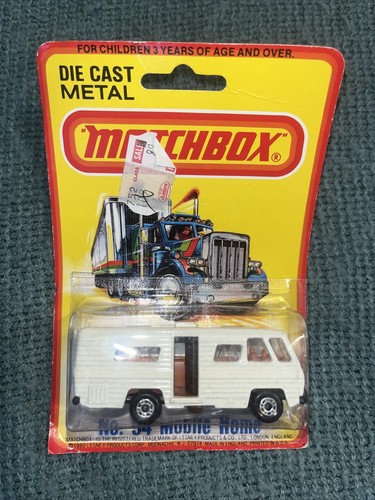 VTG DIECAST MATCHBOX NO.54 MOBILE HOME 1980 LESNEY ENGLAND CREAM Orange ...