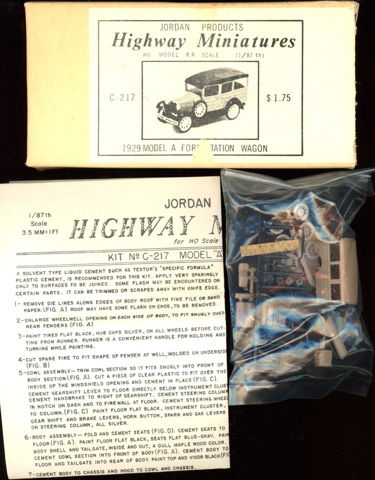 Choice of Jordan Highway Miniatures Kits. $5.95 shipping regardless of ...
