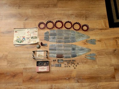 Vintage 1928 Metalcraft #880 Zeppelin Blimp Construction Set Toy Parts ...