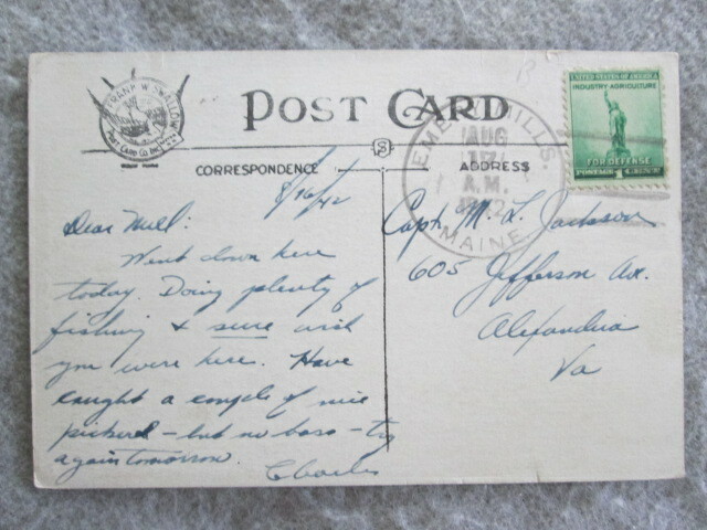 Vintage Indian's Last Leap, Springvale, Maine Postcard 1942 | eBay