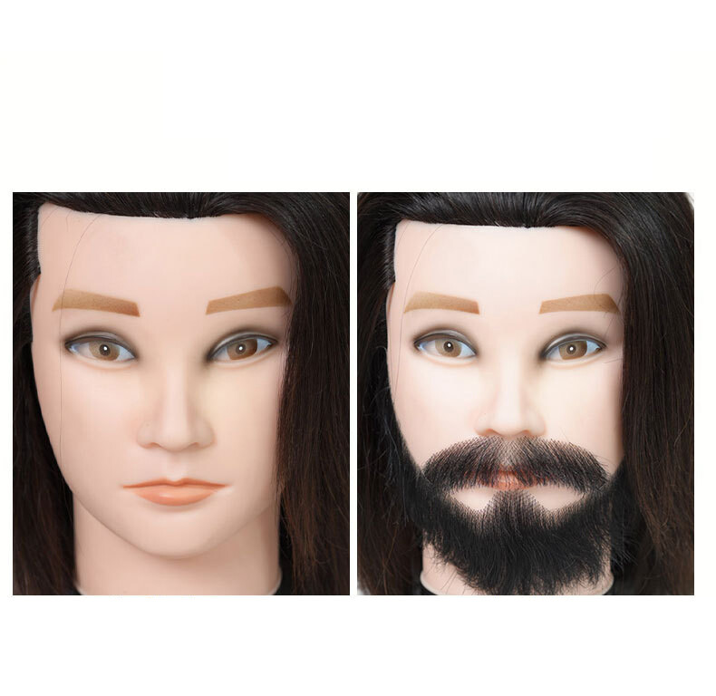 Seamless Lace Mustache Hand Made Human Hair Mustache Beard for Men ...