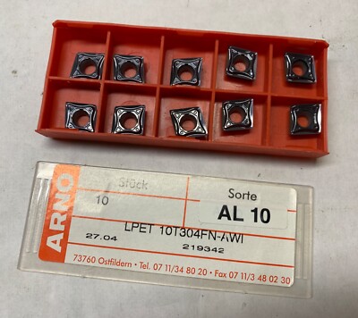 ARNO Carbide Inserts - LPET 10T304FN-AWI 27.04 AL10 - Qty. 10 - NEW | eBay