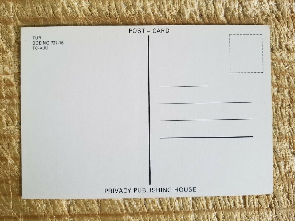TUR AVRUPA HAVA YOLLARI BOEING 727-76.VTG AIRCRAFT POSTCARD*P48 | eBay