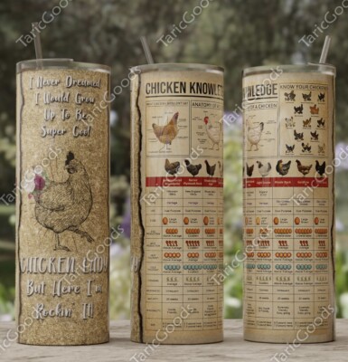Super Cool Chicken Lady, Design Stainless Steel Skinny 20oz Tumbler Lid ...