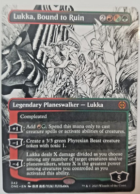 MTG Lukka, Bound to Ruin Phyrexia: All Will Be One 342 Regular Mythic ...