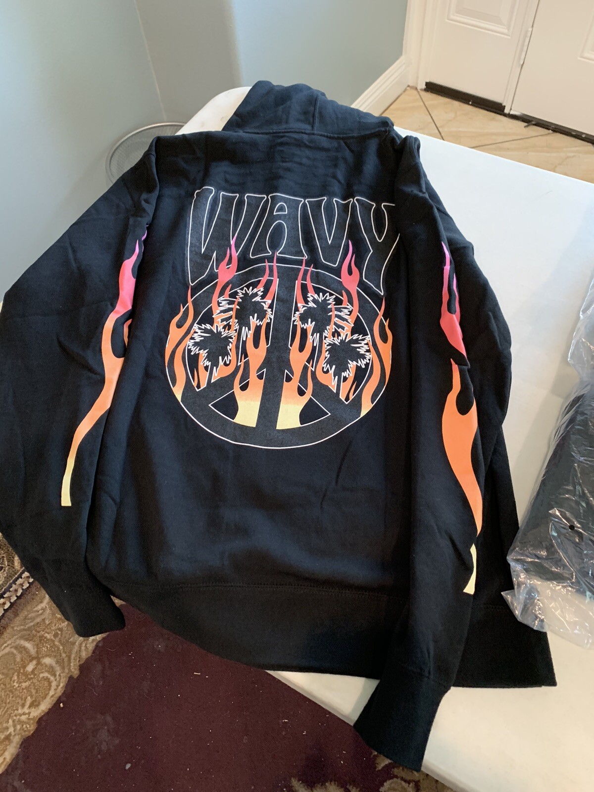 Wavy Sweater Flames Hype | eBay