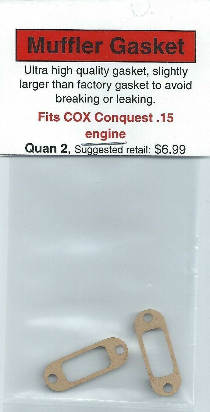 COX Conquest .15 Exhaust/Muffler Gasket 2 Pack NIP | eBay