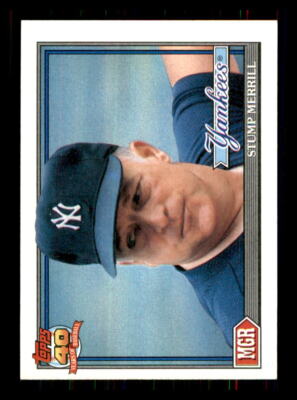 1991 Baseball Topps Stump Merrill New York Yankees #429 MGR TL | eBay