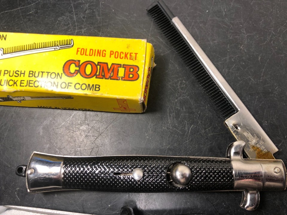 Vintage Switchblade Comb Hong Kong & Rubber Toy Knife Occupied Japan | eBay