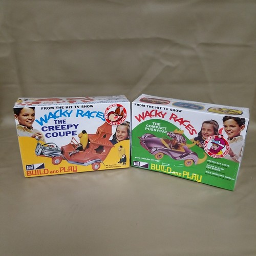 2 New Wacky Races Model Kits Creepy Coupe+Compact PussyCat 2021 MPC ...