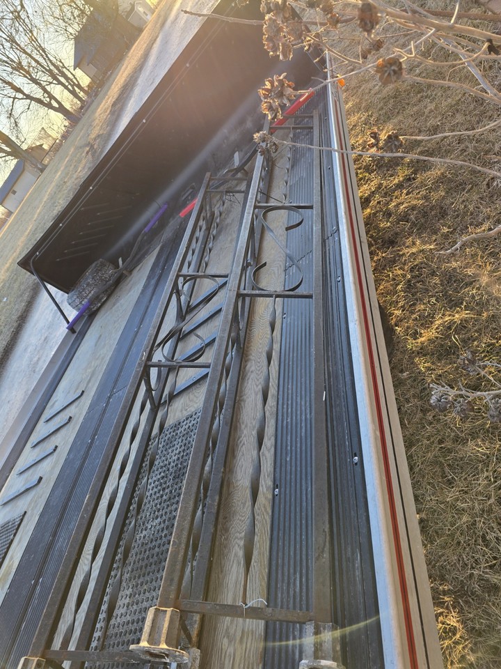 2pc 82"H Vintage Antique Old Steel Wrought Iron Metal Porch Posts ...