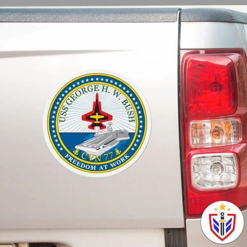 USS George H.W. Bush (CVN 77) Emblem Crest Logo Die-Cut Magnet | eBay ...