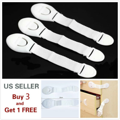 3Pcs Baby Kids Safety Lock Box Drawer Cupboard Cabinet Fridge Door ...