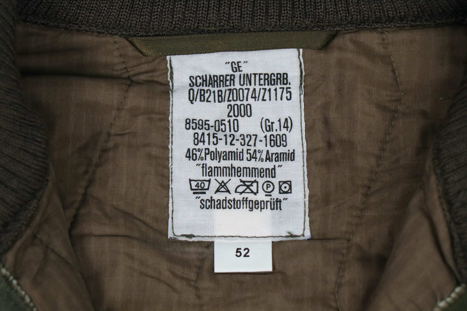 German Army Bundeswehr Parka Liner Cold Weather Quilted Jacket Uniform ...