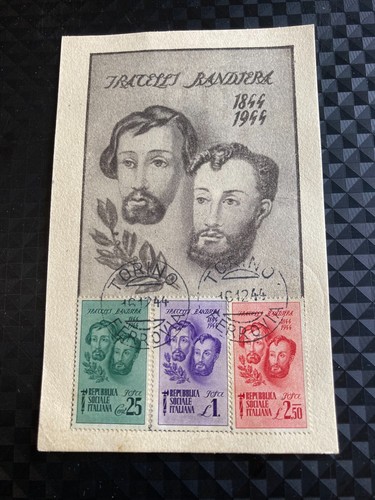 1944 Torino Italy First Day Maxi Postcard Cover Italian Socialist ...