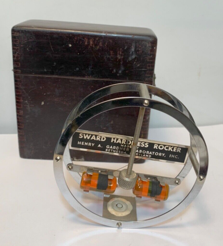 Vintage Analog Henry A Gardner Laboratory Sward Hardness Rocker in Wood ...