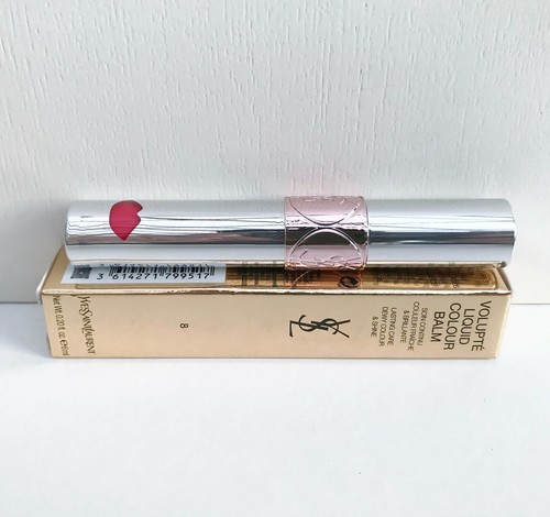 1x YSL Volupte Liquid Colour Lip Balm Lipstick, #8 Excite Me Pink, New ...