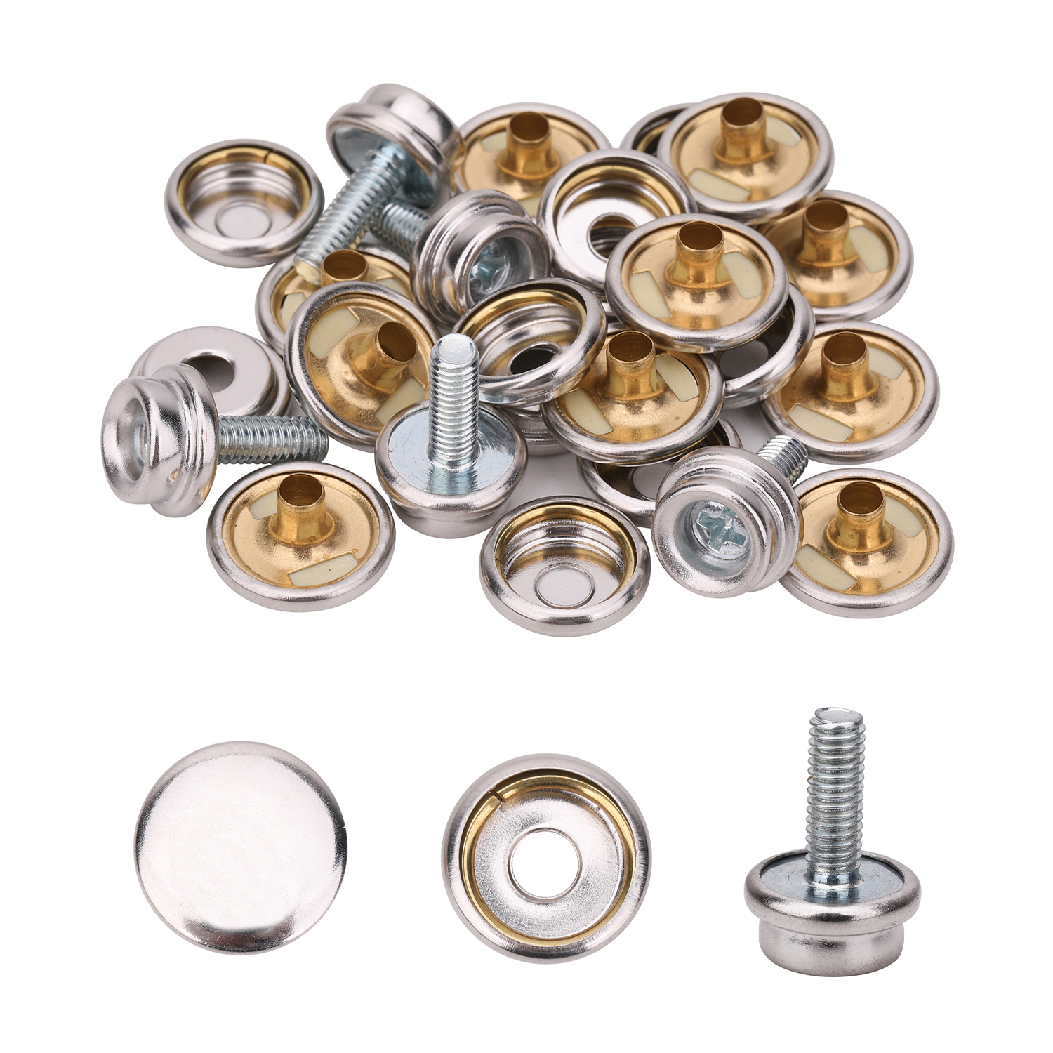 5mm/12mm Boat Cover Press Stud Snap Fasteners Screw Kit Canvas ...