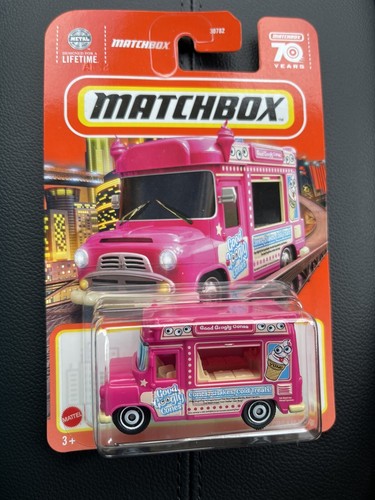 🆕2023 Matchbox #59/100 Ice Cream King™ PINK GOOD G👀GLY GOOGLY CONES HTF ...