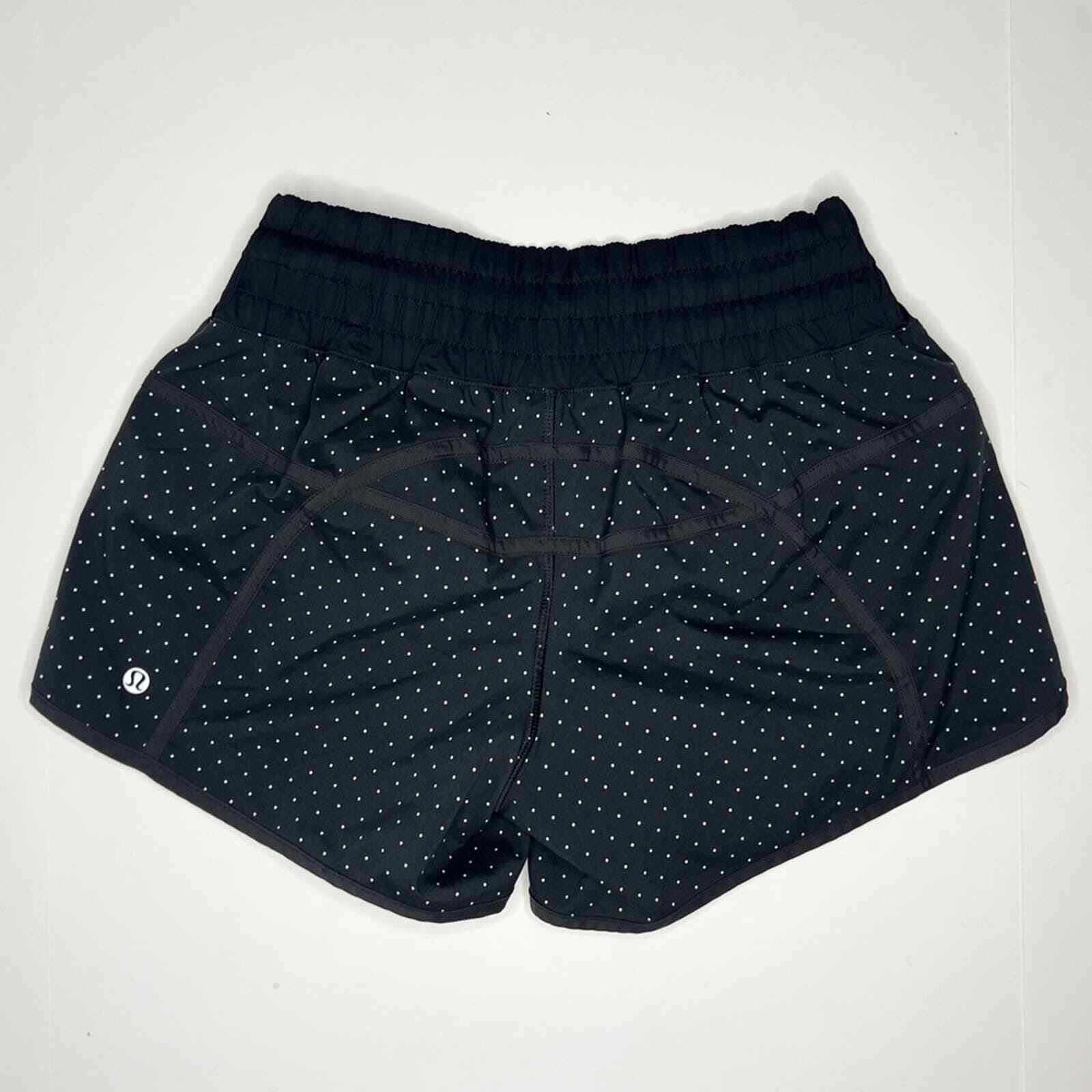 Lululemon Tracker Shorts Black Polka Dots Sz 8 - Gem